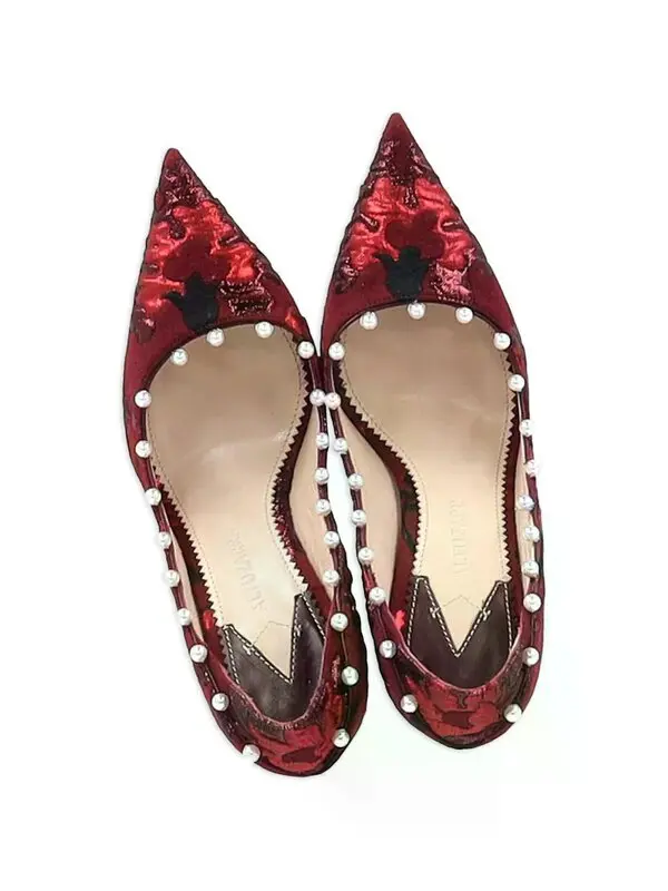 AQUAZZURA Pearl-embellished Heeled Pumps