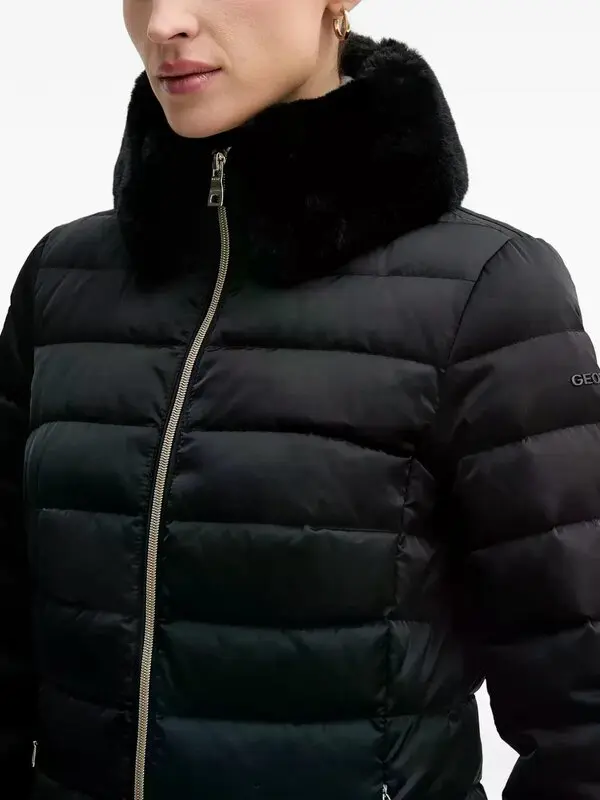 Geox Textured-trim Quilted Jacket