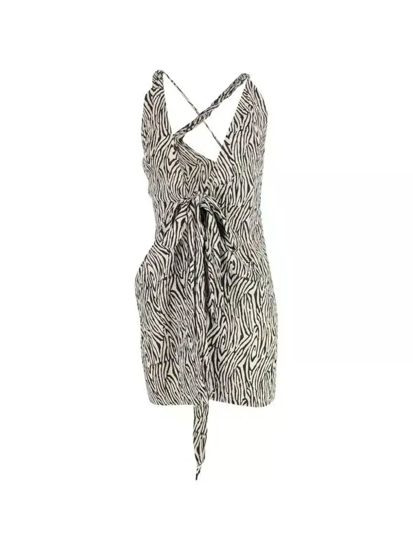 Nanushka Wrap Crinkled Mini Dress