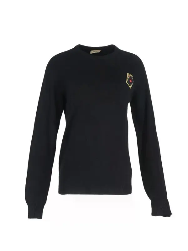 Saint Laurent Detail-embroidered Crew-neck Sweater