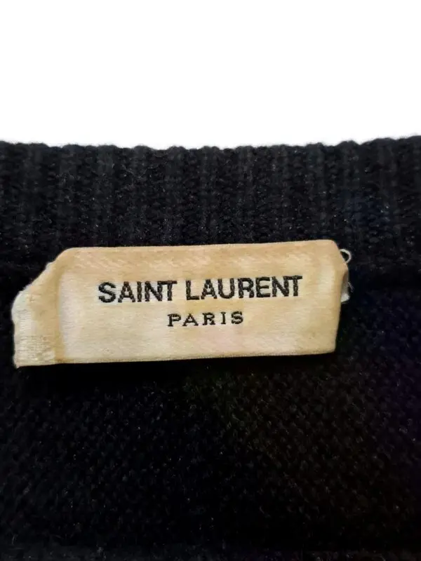 Saint Laurent Detail-embroidered Crew-neck Sweater