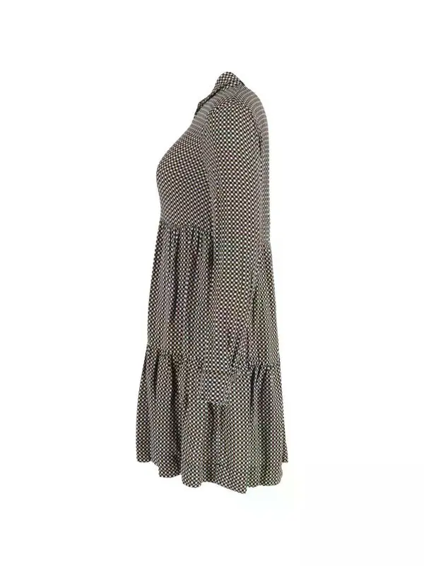 GANNI Long-sleeve Mini Dress - Brown
