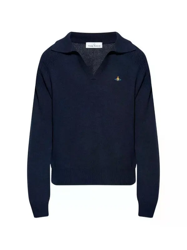 VIVIENNE WESTWOOD V-neck Embroidered T-shirt