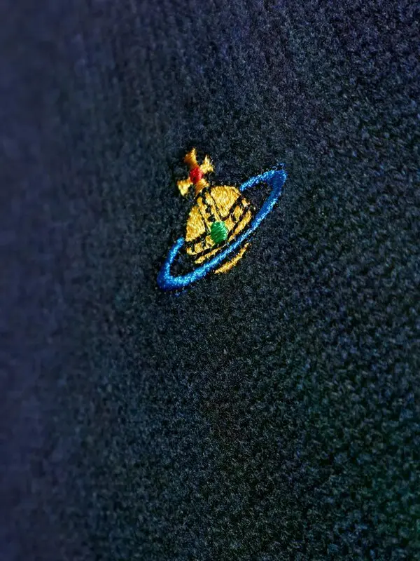 VIVIENNE WESTWOOD V-neck Embroidered T-shirt