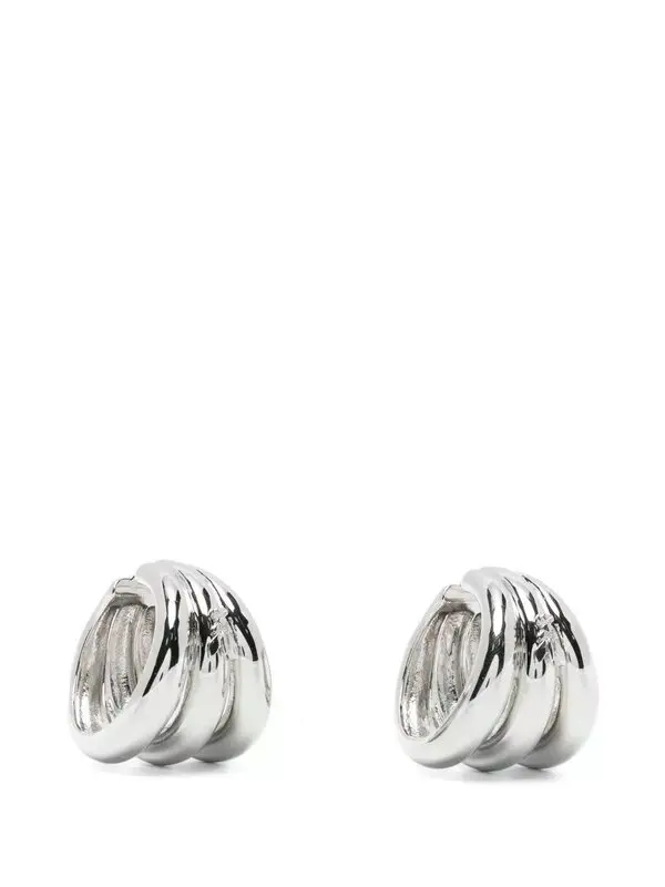 Patrizia Pepe Large Circle Ear Cuffs - Silver