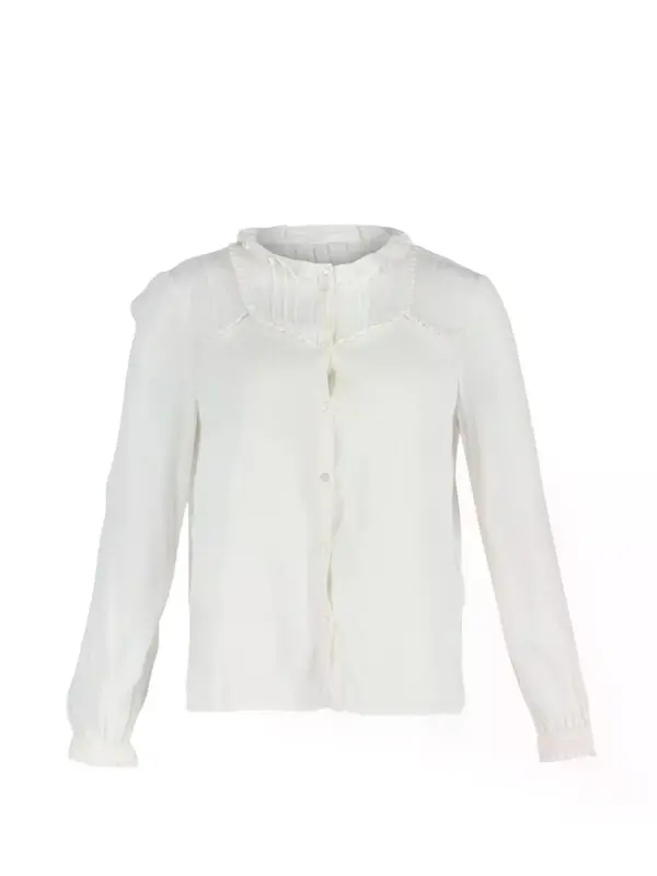 Maje Ruffled Buttoned Blouse