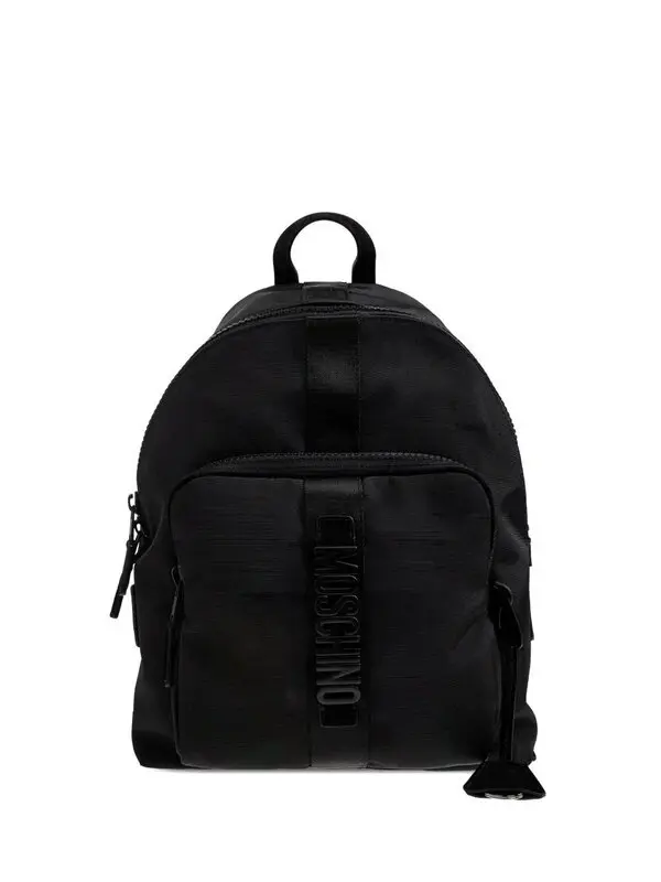 Moschino Logo Detail Backpack - Black