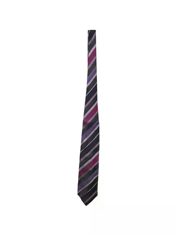 Etro Striped Silk Necktie - Black