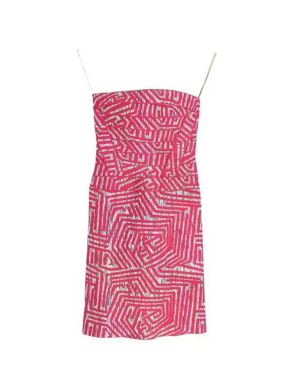 Herve Leger Printed Strapless Mini Dress