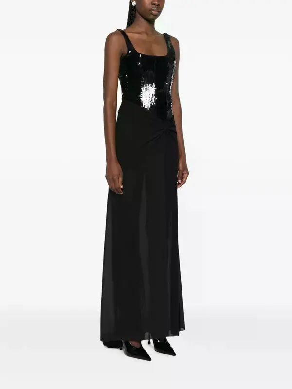 Patrizia Pepe Sequin-embellished Maxi Dress