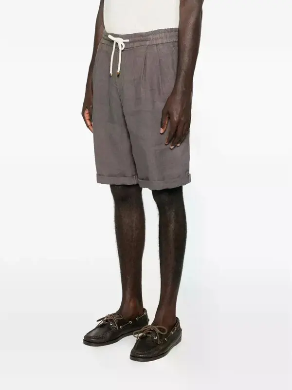 Brunello Cucinelli Drawstring Cuffed Shorts - Brown