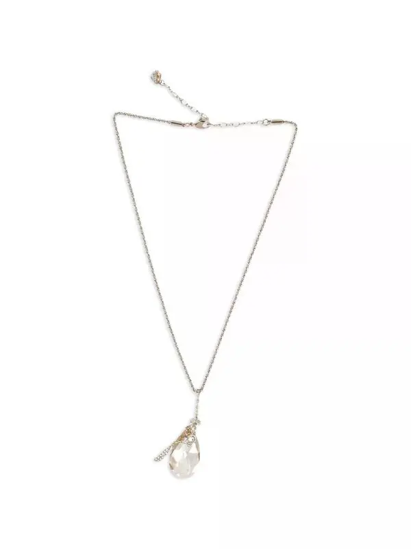 SWAROVSKI Teardrop Crystal Necklace - Silver