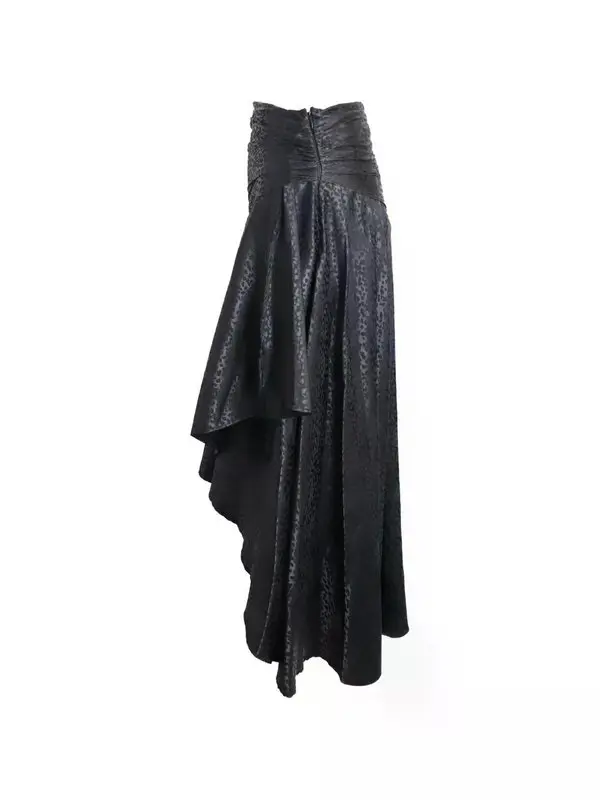 Dodo Bar Or Draped Asymmetric Hem Leopard Print Skirt