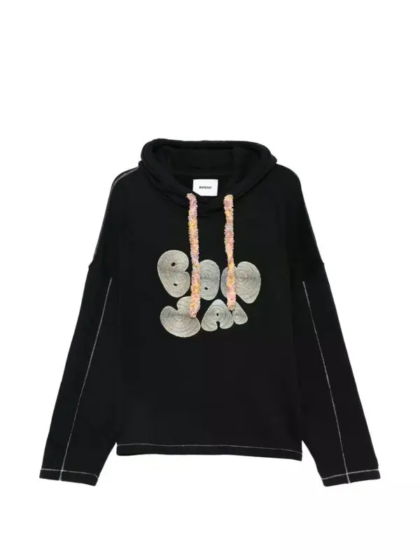BONSAI Embroidered Hoodie - Black