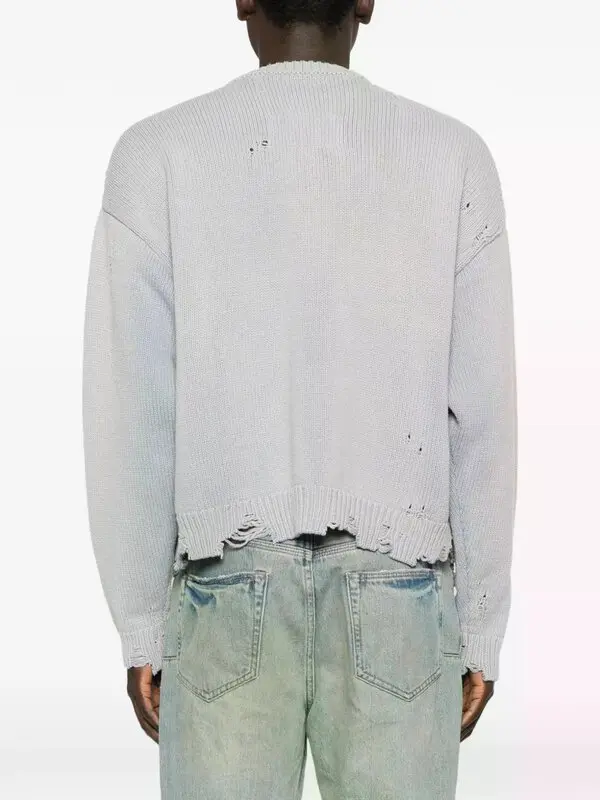 Mihara Yasuhiro Dog-jacquard Distressed Cardigan