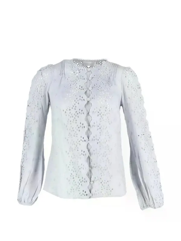 Zimmermann Broderie-anglaise Long-sleeve Blouse