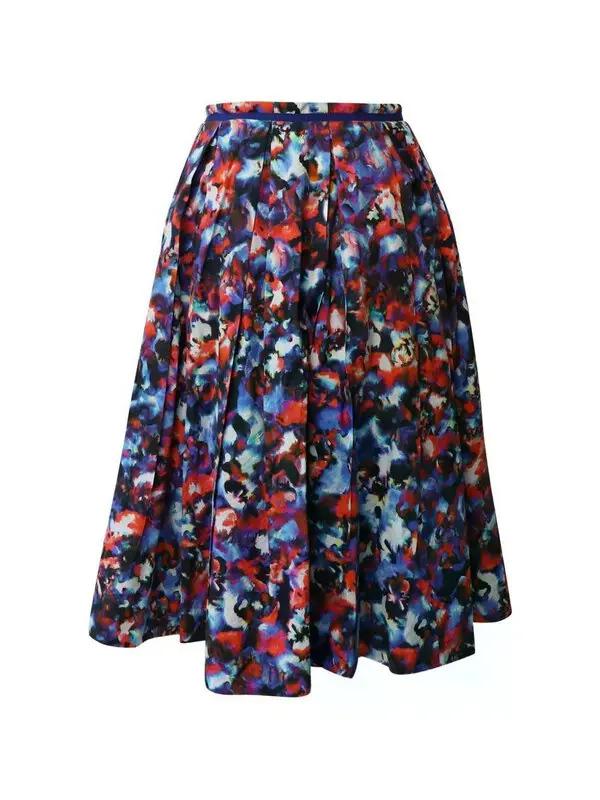 Saloni Abstract-pattern Midi Skirt