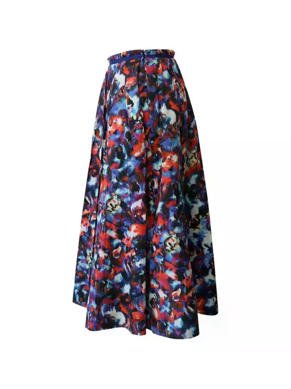 Saloni Abstract-pattern Midi Skirt