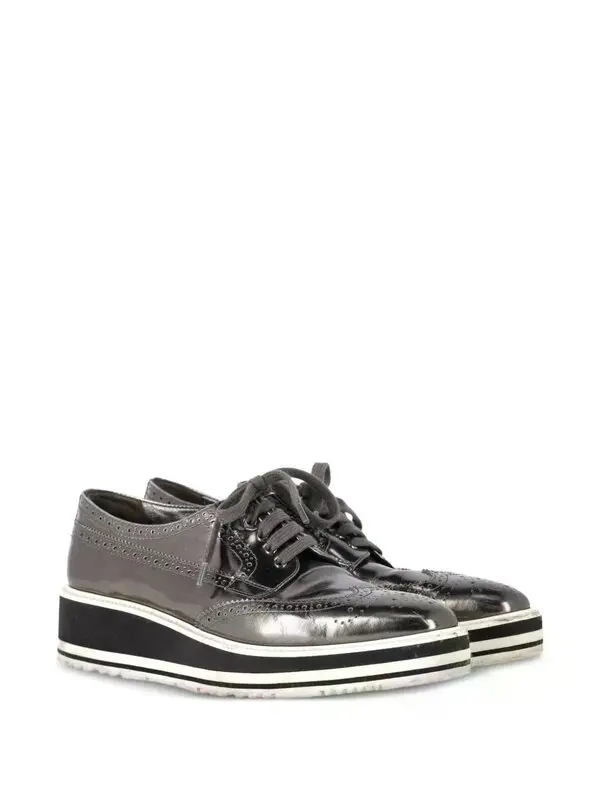 Prada Brogue Platform Derby Shoes