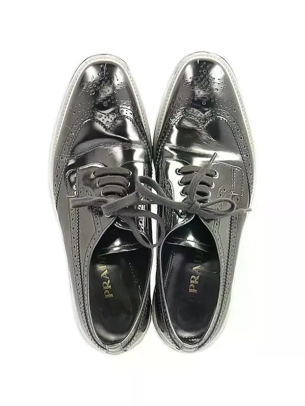 Prada Brogue Platform Derby Shoes
