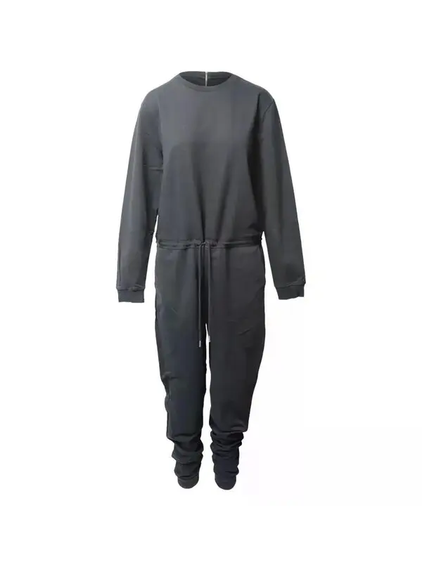 NINETY PERCENT Drawstring Cotton Jumpsuit - Black