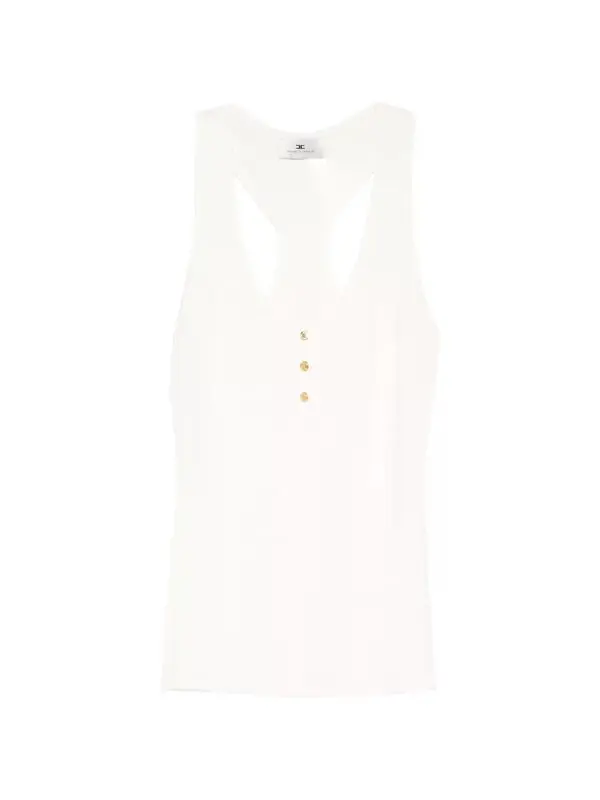 Elisabetta Franchi Button Rib Top