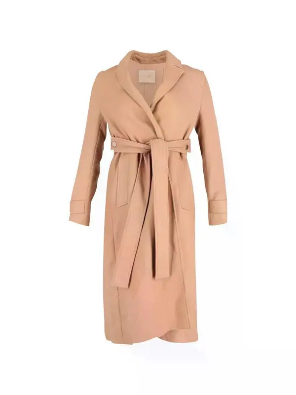Maje Pleated Belted Trench Coat