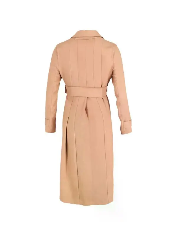 Maje Pleated Belted Trench Coat
