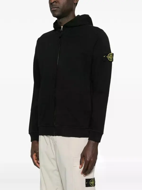 Stone Island Zip-fastening Hoodie - Black