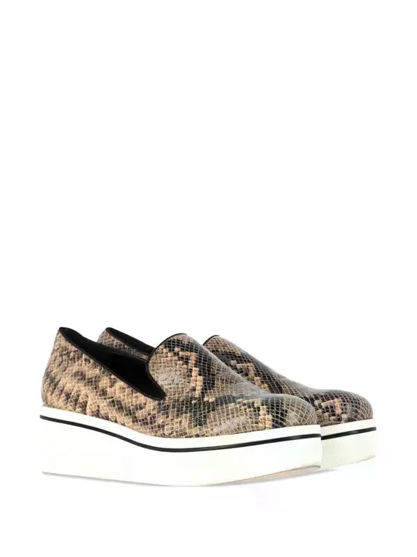 Stella McCartney Snakeskin Embossed Platform Sneakers