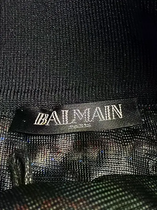 Balmain Pencil Tartan Skirt