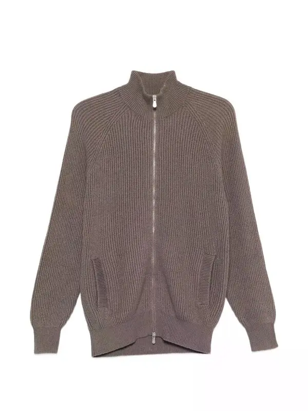 Brunello Cucinelli Ribbed Zip-up Cardigan