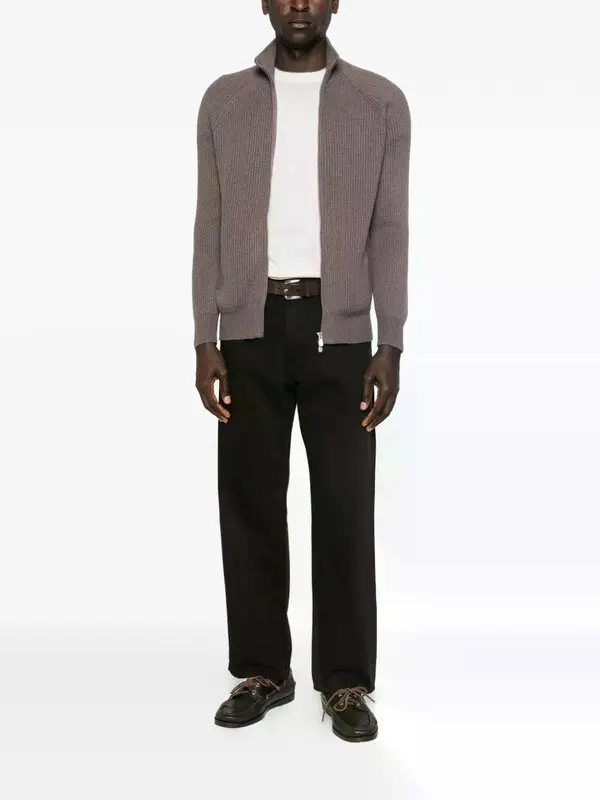 Brunello Cucinelli Ribbed Zip-up Cardigan