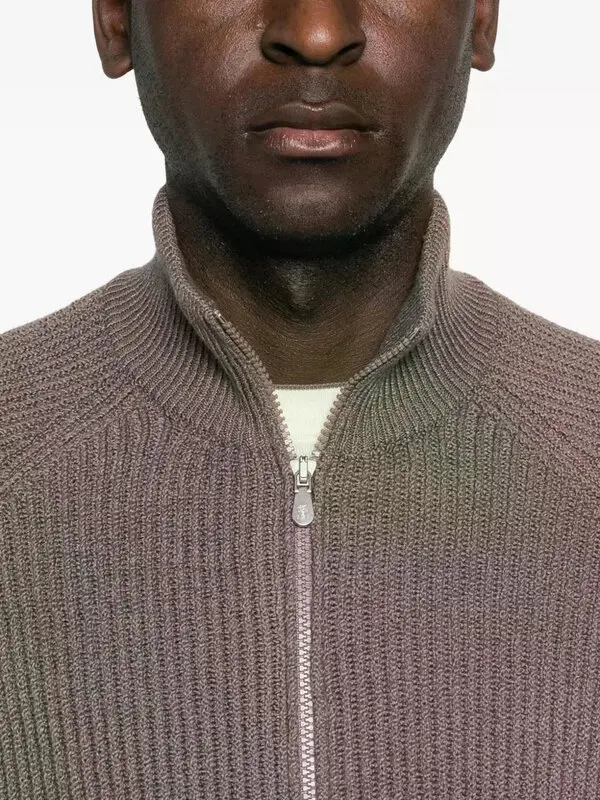 Brunello Cucinelli Ribbed Zip-up Cardigan