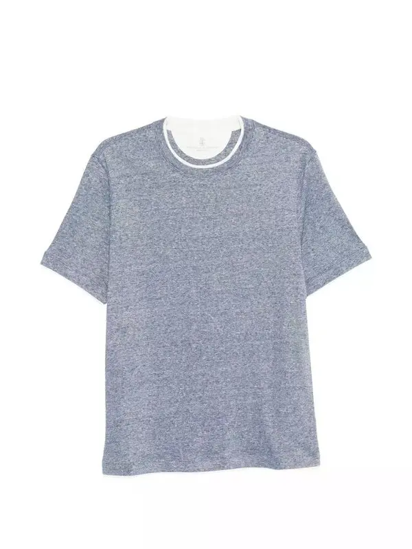Brunello Cucinelli Trimmed T-shirt - Blue