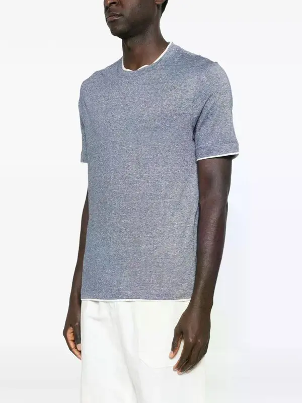 Brunello Cucinelli Trimmed T-shirt - Blue