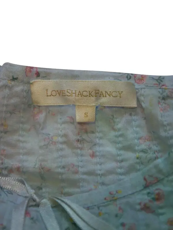 LoveShackFancy Albertina Floral Lace Crop Top