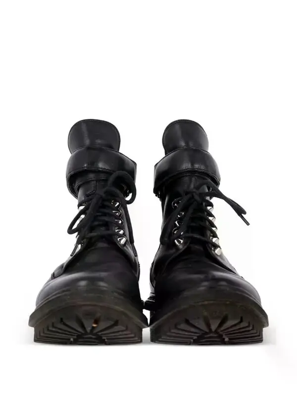 Balenciaga Lace-up Leather Combat Boots