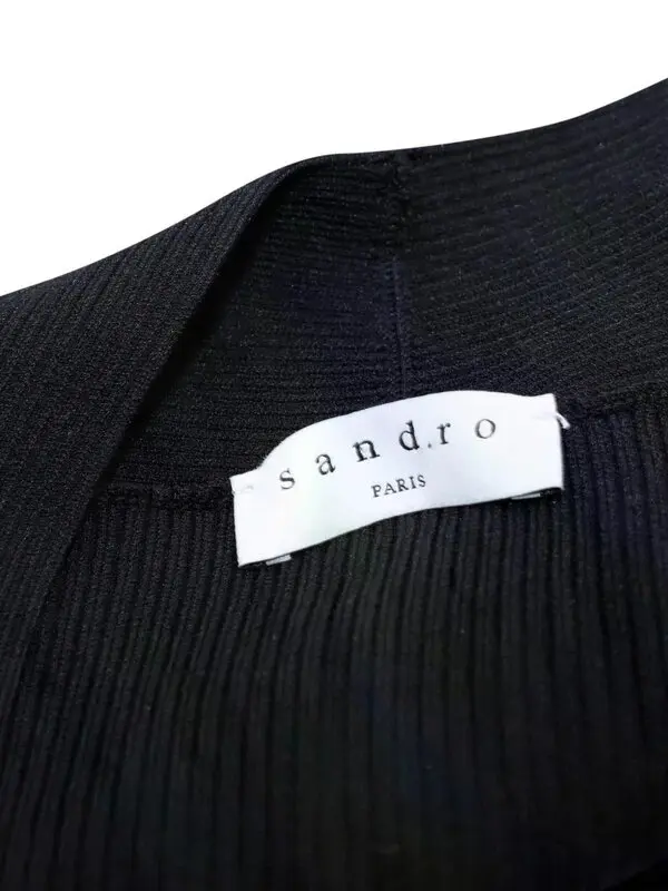 Sandro Rib-knit V-neck Sweater