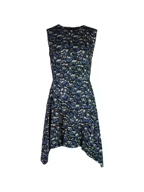 LOUIS VUITTON Lace Pattern Asymmetric Hem Dress