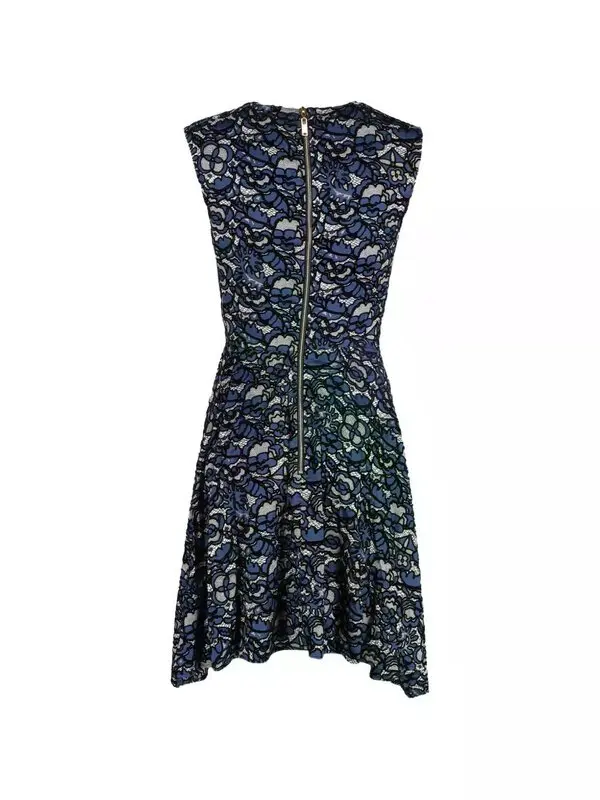 LOUIS VUITTON Lace Pattern Asymmetric Hem Dress
