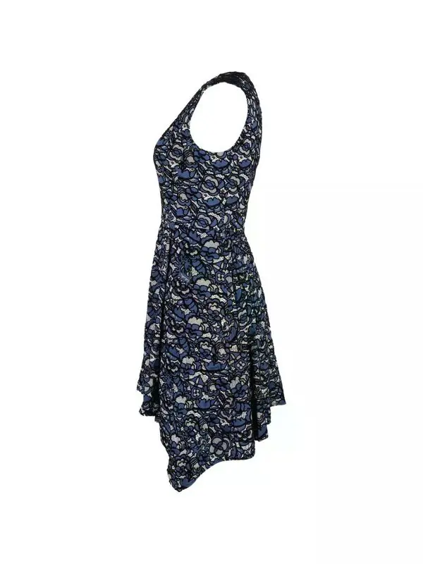 LOUIS VUITTON Lace Pattern Asymmetric Hem Dress
