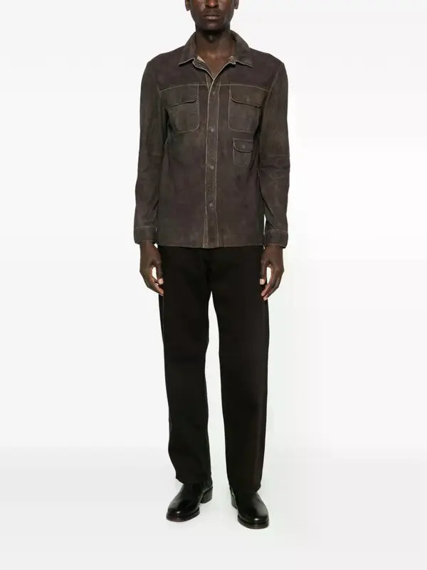 GIORGIO BRATO Chest-pocket Shirt - Brown