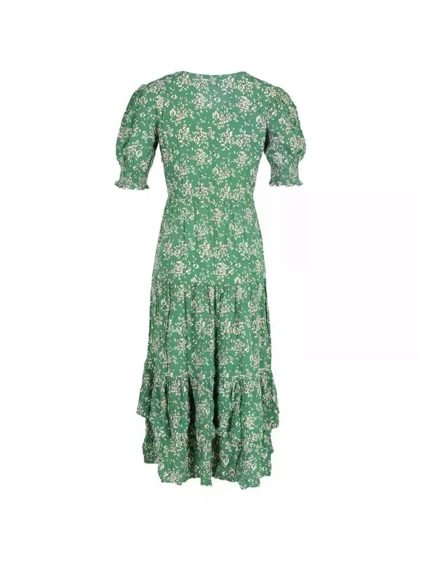 Ba&sh Ruffled Floral-print Midi Dress