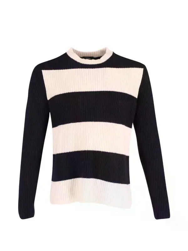 JOSEPH Striped Ribbed Cotton Sweater