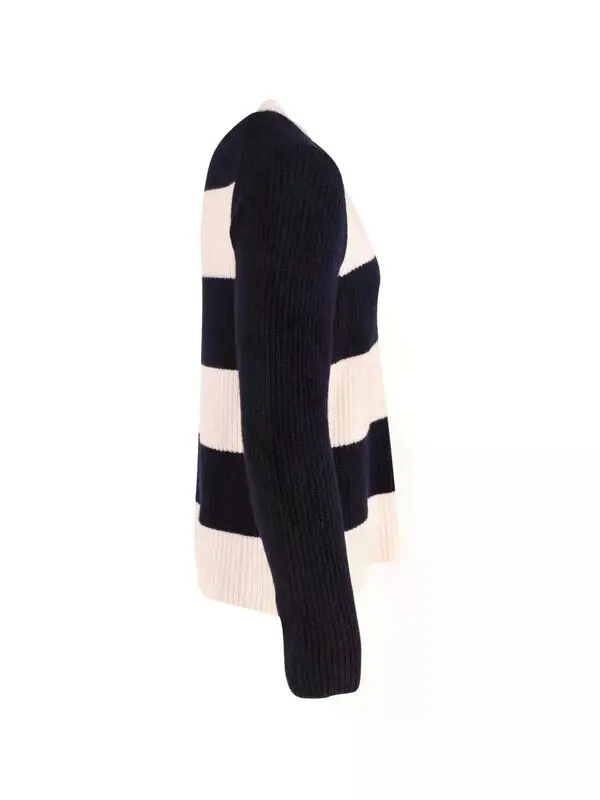 JOSEPH Striped Ribbed Cotton Sweater