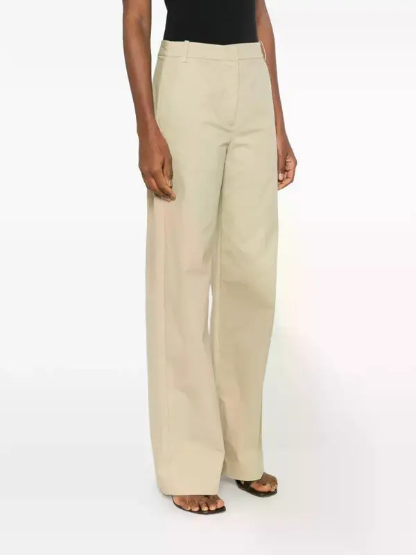 Patrizia Pepe Logo-detail Trousers - Neutrals