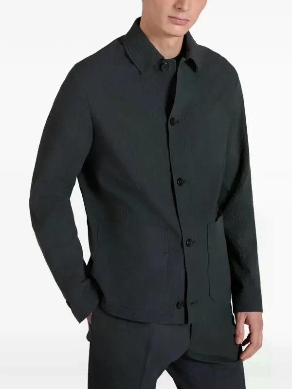 Incotex Textured Seersucker Jacket - Grey