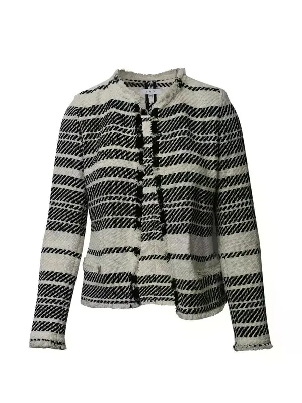 IRO PARIS Zlata Striped Frayed Jacket