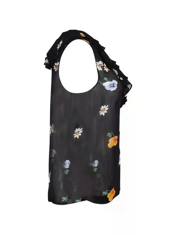GANNI Sleeveless Floral Blouse